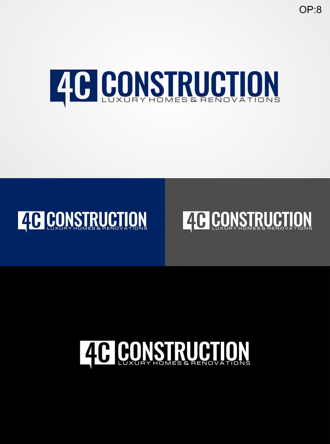 Elegant, Personable, Building Logo Design for 4C Construction Luxury ...