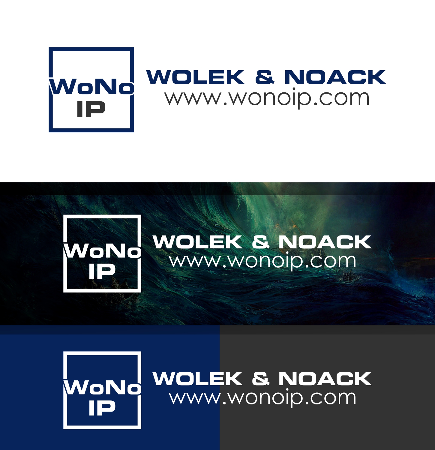 Upmarket, Serious, Law Firm Logo Design for WoNo IP - WOLEK & NOACK by ...