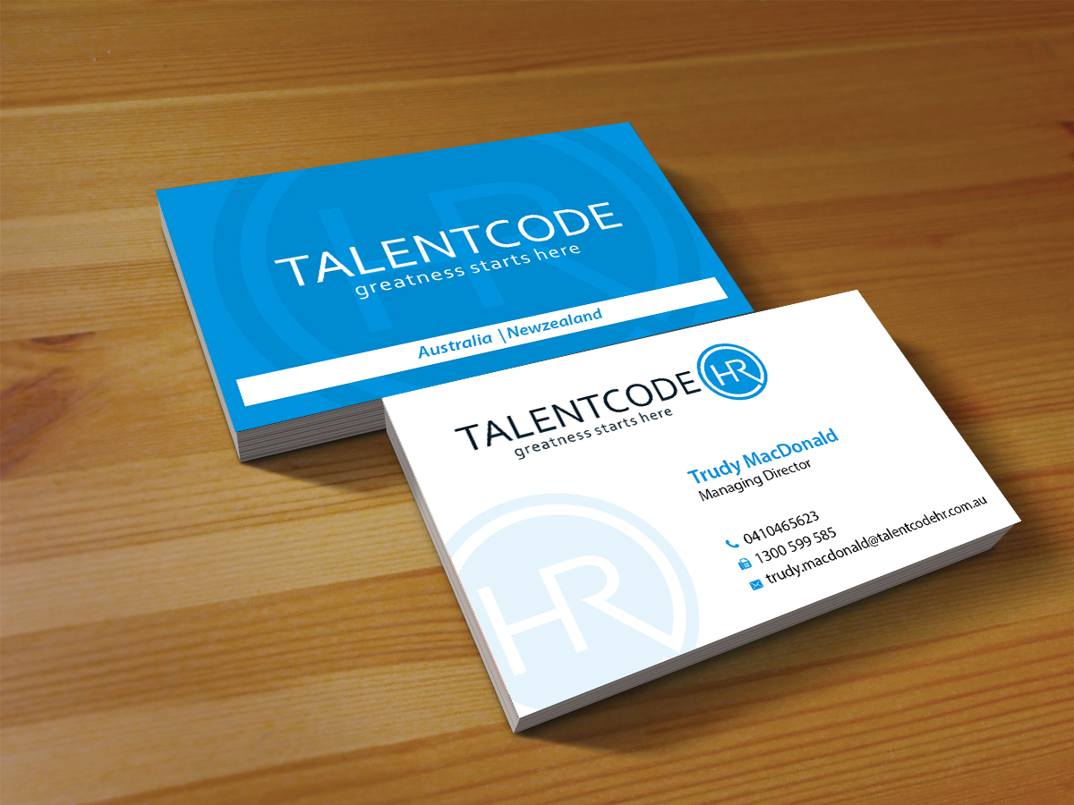 Upmarket, Bold, Business Business Card Design for TalentCode HR by Creations Box 2015 | Design ...