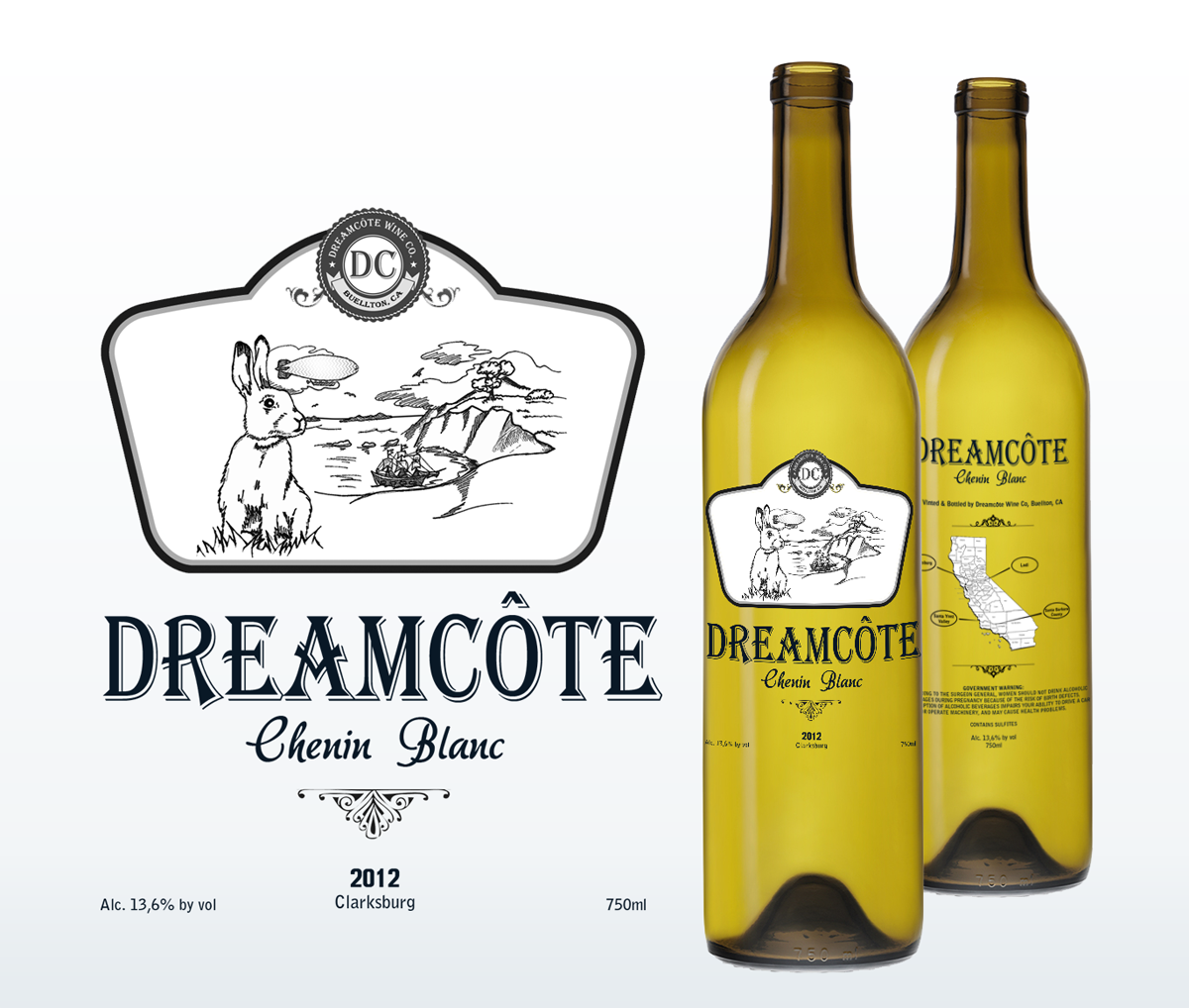Modern, Bold Label Design for Dreamcote Wine Co. by PLVD | Design #2340754