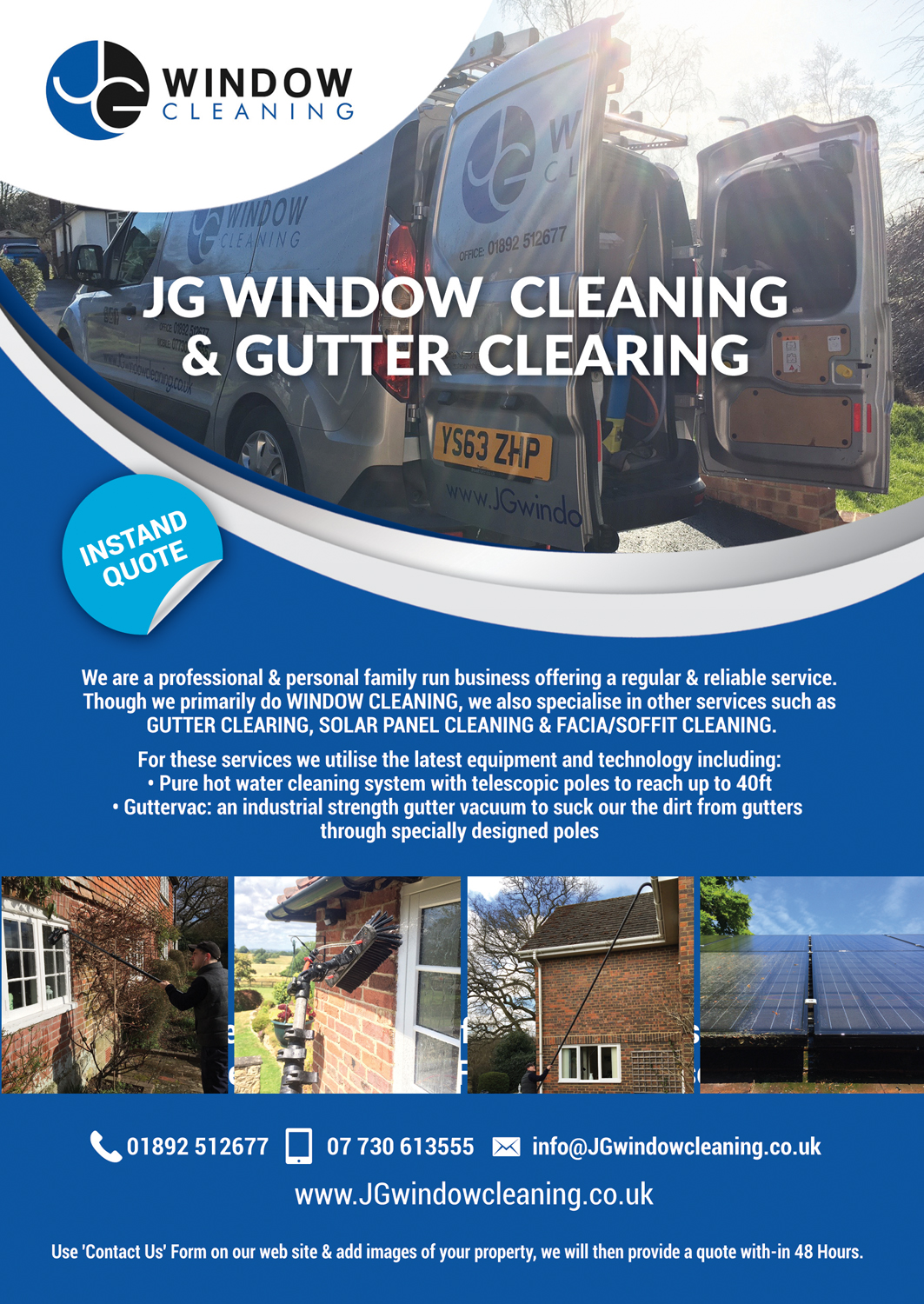 Modern Elegant Window Cleaning Flyer Design For JG Window Cleaning By 