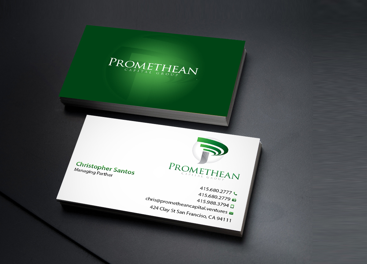 Bold, Modern, Venture Capital Business Card Design for PROMETHEAN ...