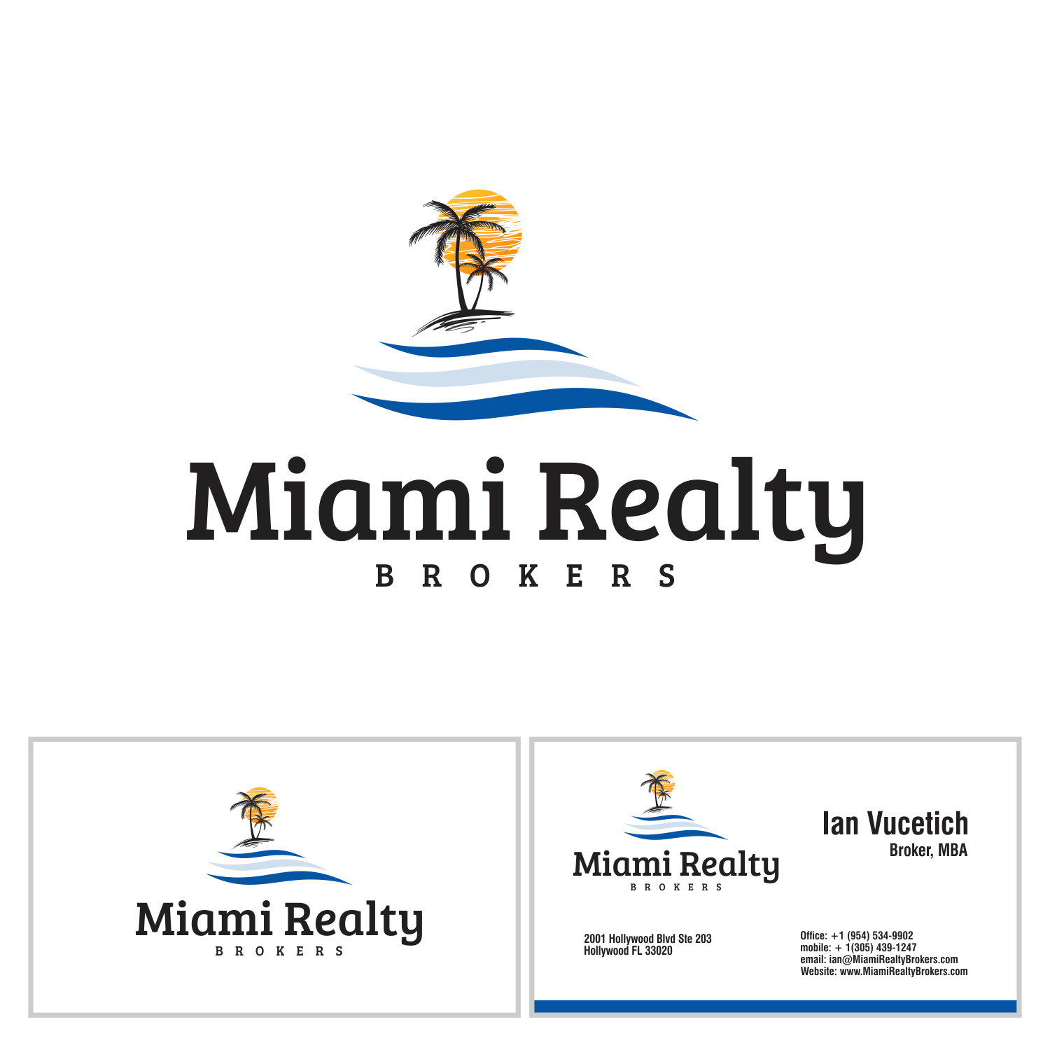 Modern, Professional, Real Estate Logo Design for Miami Realty Brokers ...