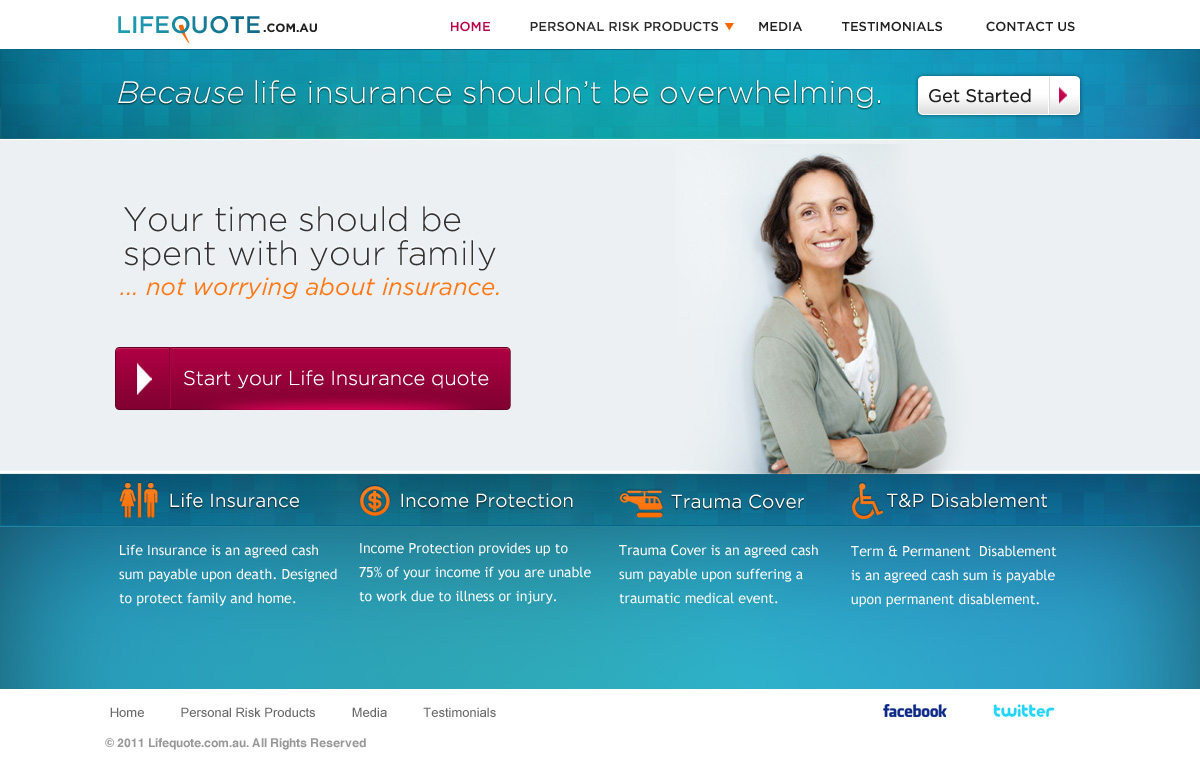 Life Insurance Web Design for a Company by Fielding Ideas | Design #466513