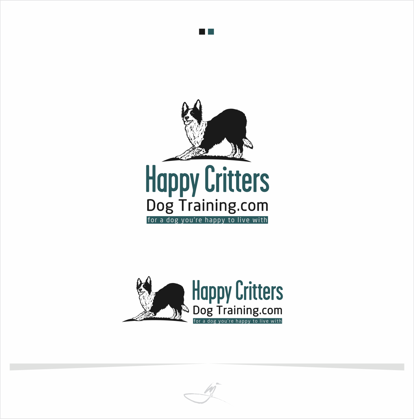 Elegant, Playful, Dog Training Logo Design for Happy Critters Dog ...