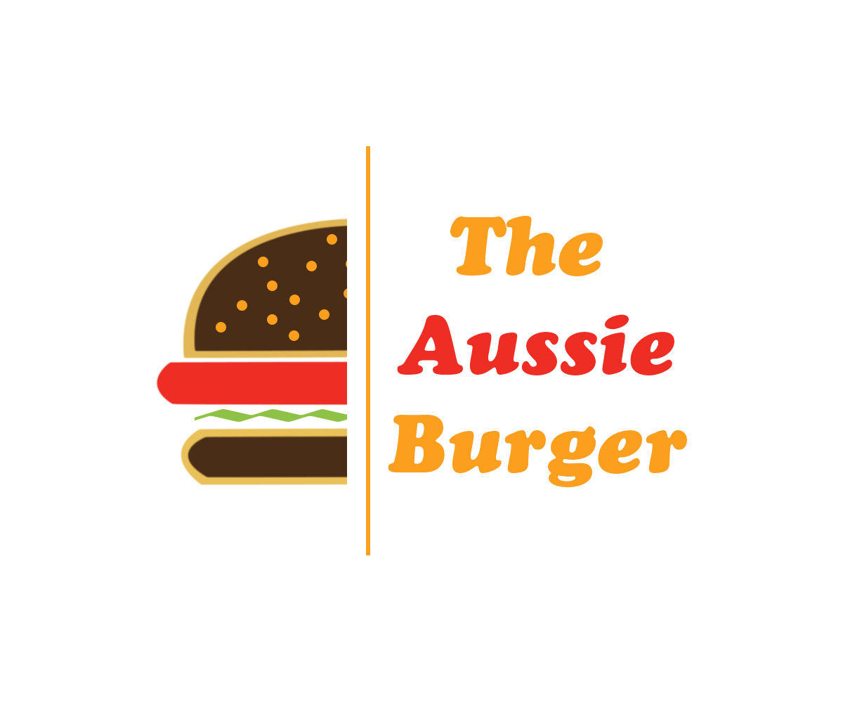 Elegant, Playful, Burger Restaurant Logo Design for The Aussie burger ...