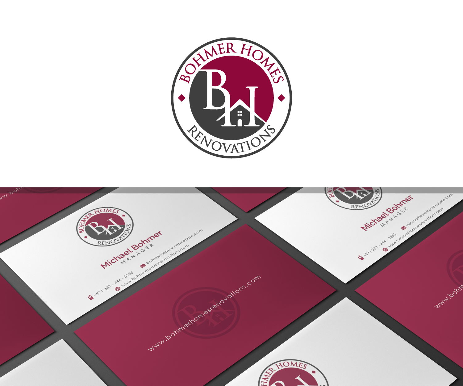 Elegant, Personable, Home Builder Card Design for Bohmer Homes and ...