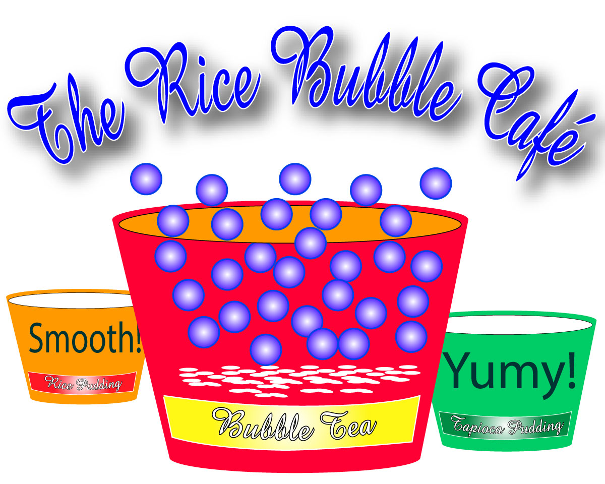 Playful, Colorful, Cafe Logo Design for The Rice Bubble by Paul R ...
