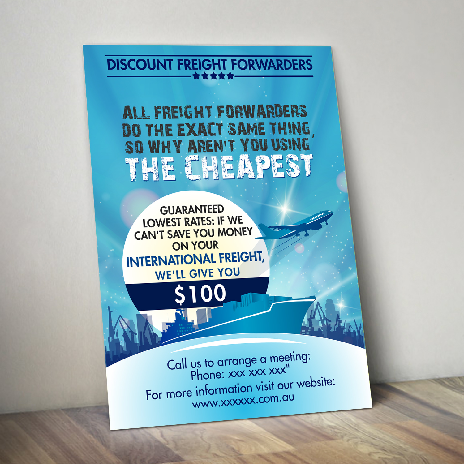 Modern, Bold, Freight Forwarding Flyer Design for a Company by Kreative ...