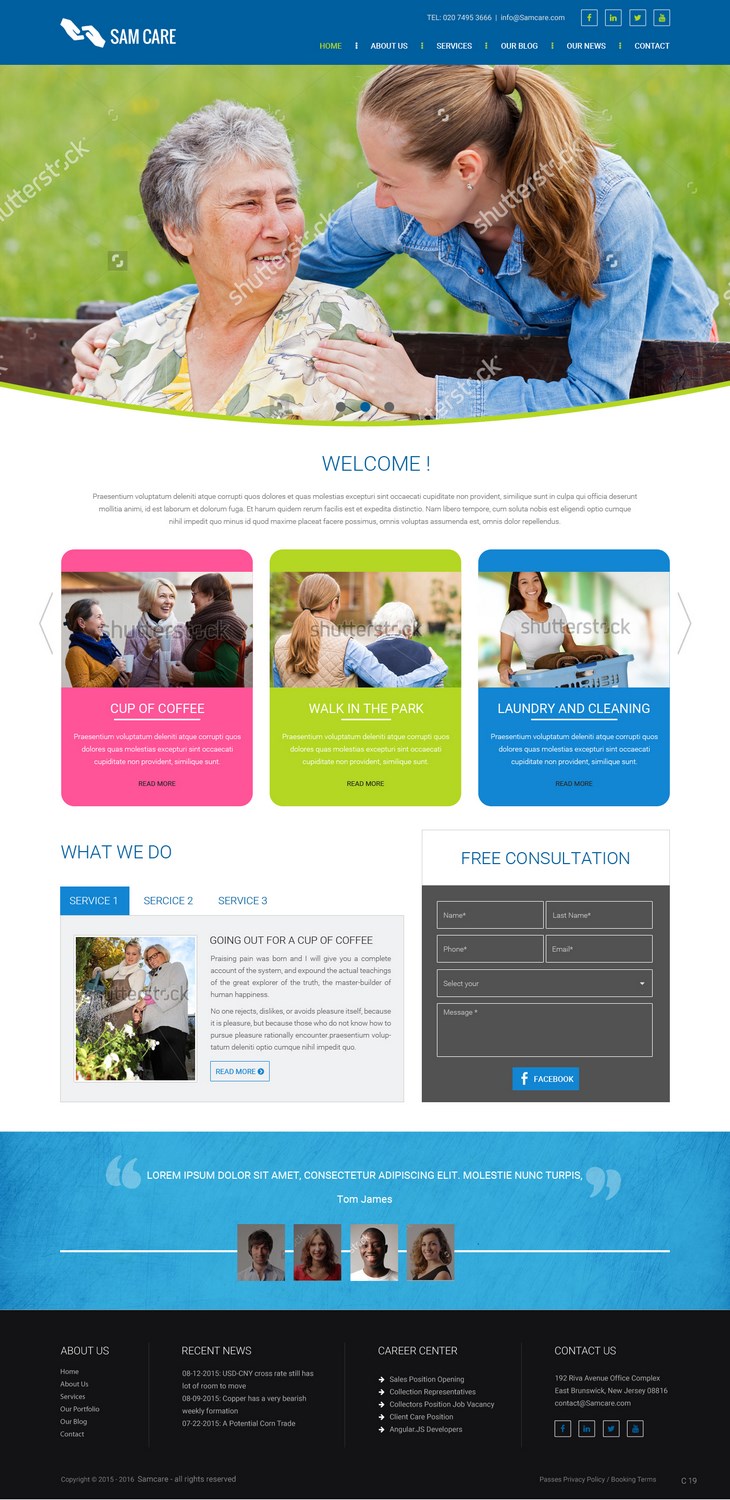 Elegant, Professional, Health Care Web Design for SamCare by pb ...