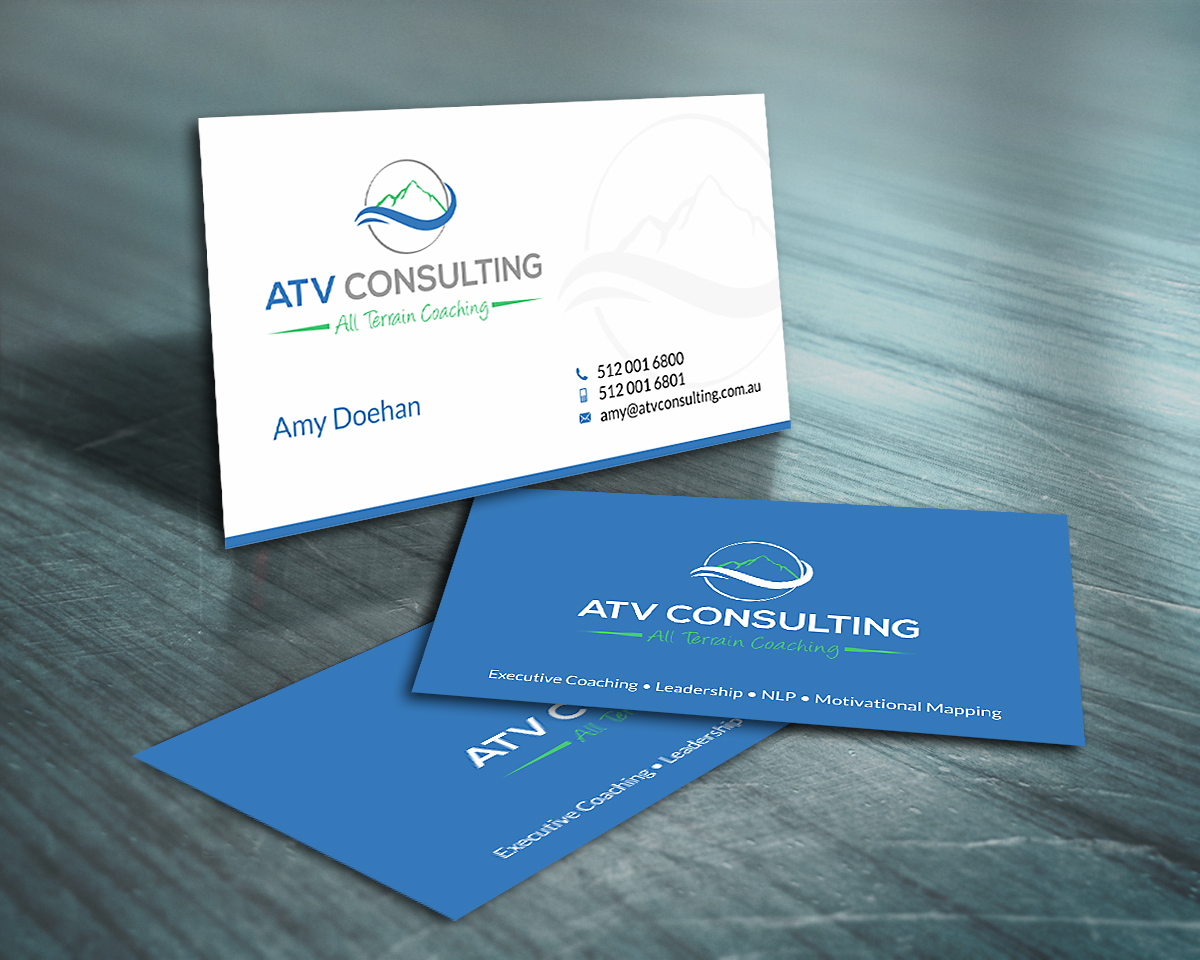 Modern, Elegant, Life Coaching Business Card Design for ATV Consulting ...