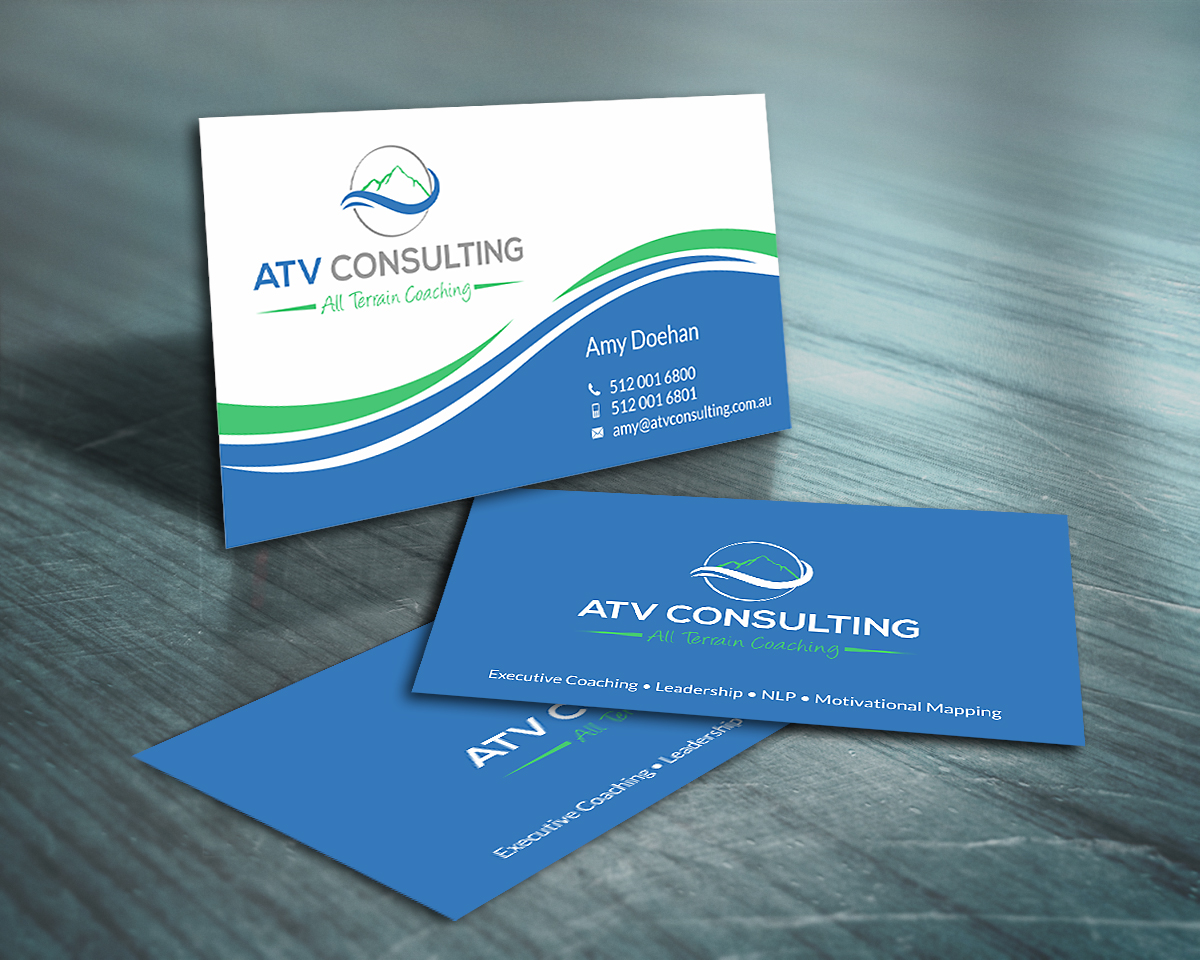 Modern, Elegant, Life Coaching Business Card Design for ATV Consulting ...