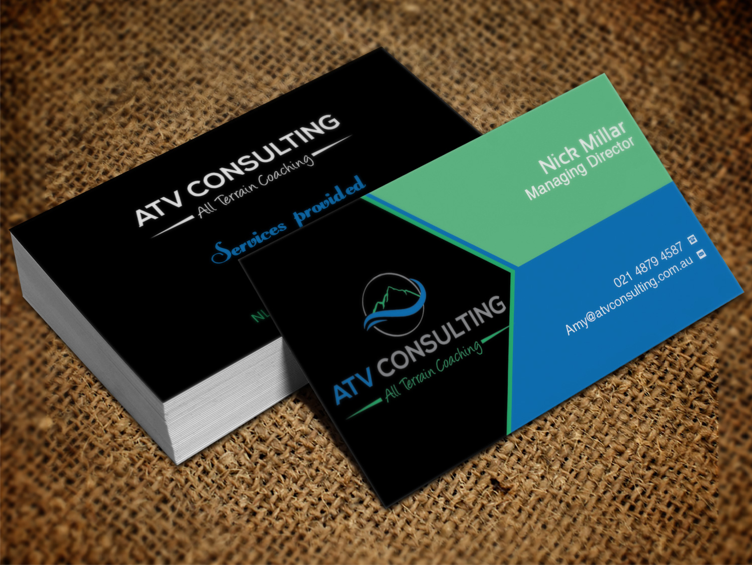 Modern, Elegant, Life Coaching Business Card Design for ATV Consulting ...