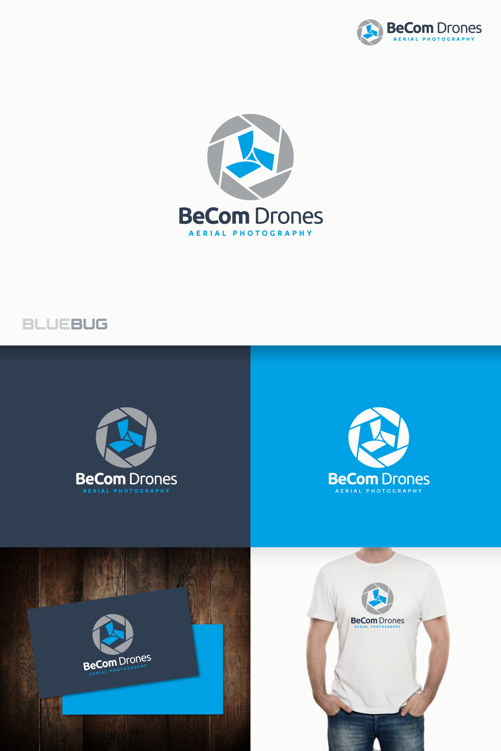 Moderno, Atrevido, It Company Diseño de Logo for BeCom Drones Aerial ...