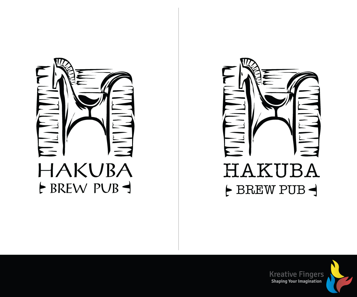 Bold, Playful Logo Design for Hakuba Brew Pub by Kreative Fingers ...