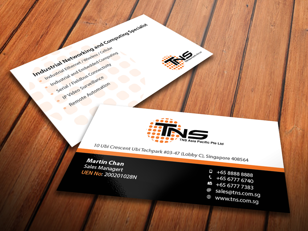 Elegant, Modern, Information Technology Business Card Design for TNS ...