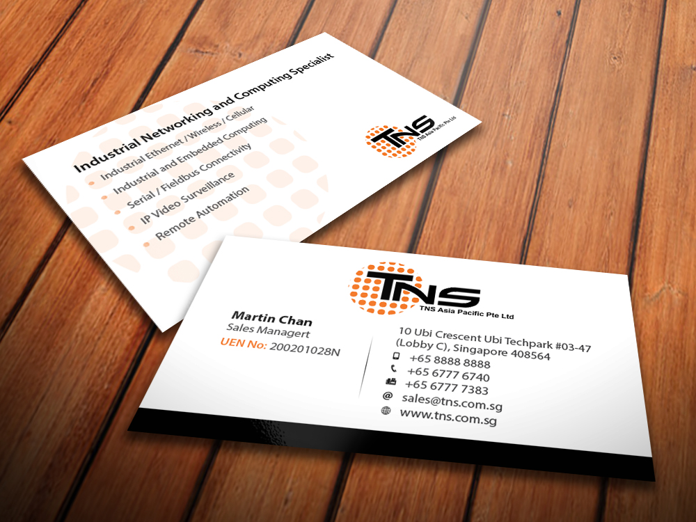 Elegant, Modern, Information Technology Business Card Design for TNS ...