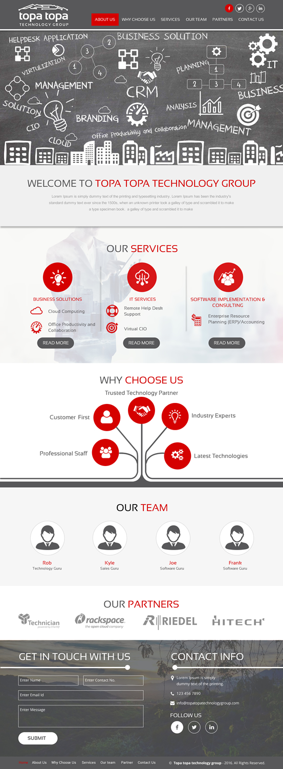 Professional, Upmarket, Information Technology Web Design for Topa Topa ...