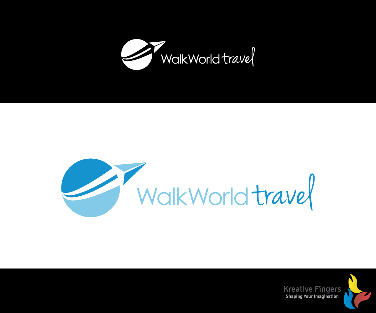 Bold, Colorful, Travel Logo Design for WalkWorld Travel by Kreative ...