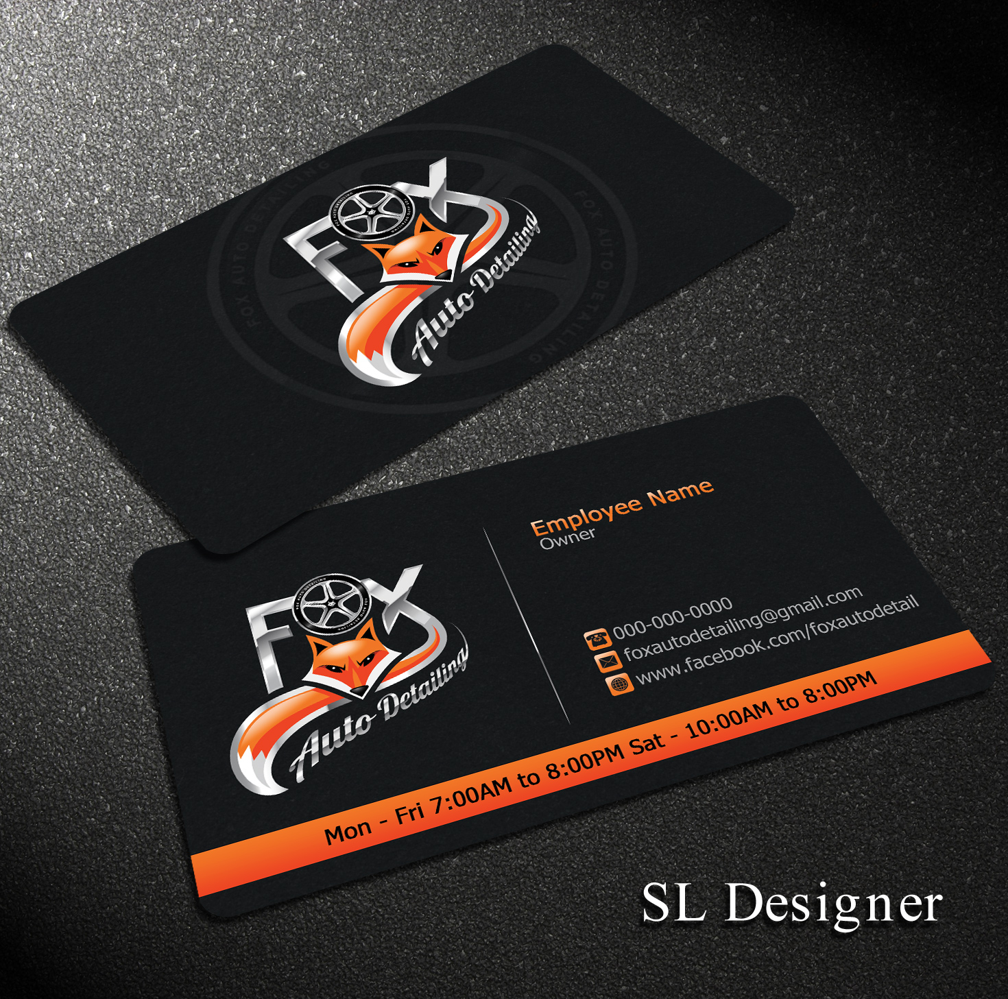 Car Detailing Business Cards Templates CarSide