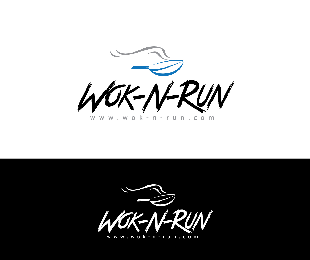 Colorful, Bold, Fast Food Restaurant Logo Design for Wok-N-Run by e ...