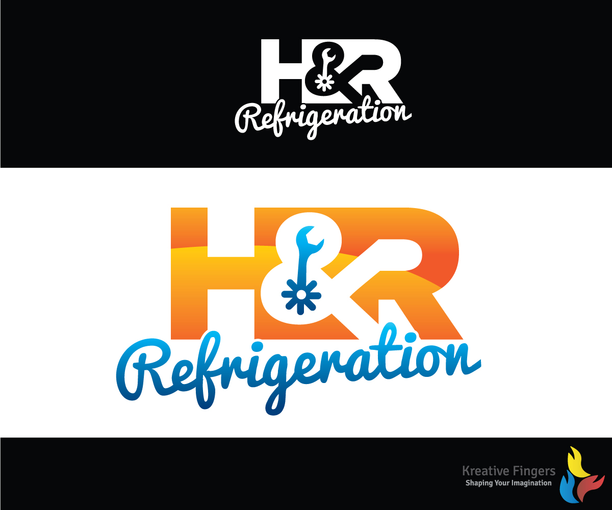 Elegant, Playful, Air Conditioning Logo Design for H & R REFRIGERATION ...