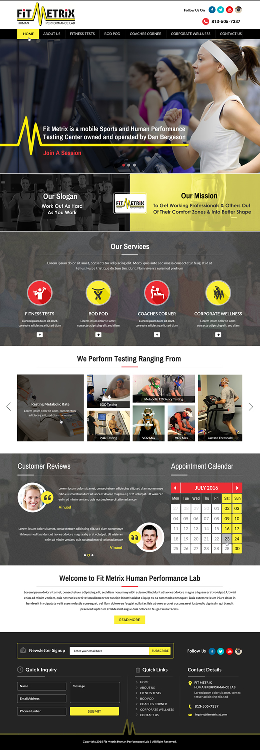 Bold, Modern Web Design for Fit Metrix Lab, Inc by Sbss | Design #11318572