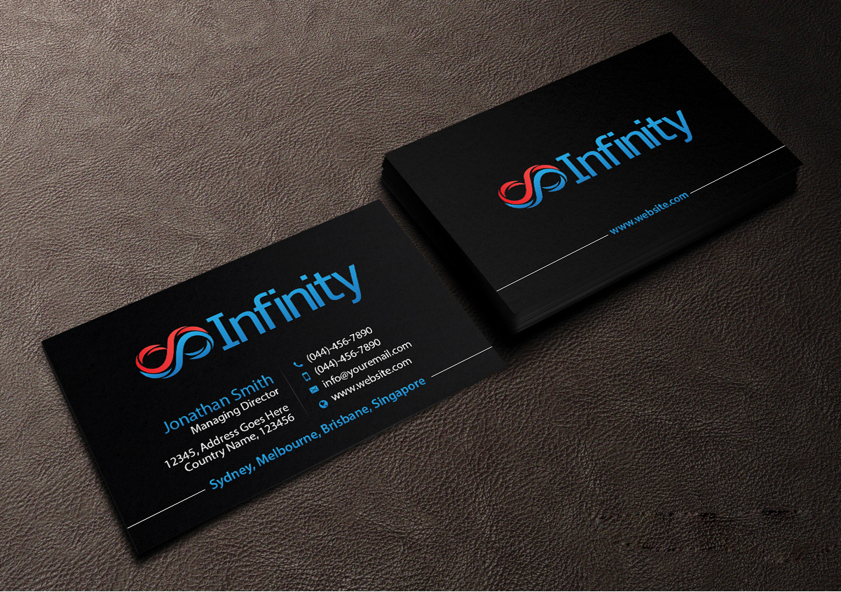 Modern, Professional, Finance Business Card Design for Infinity Group ...