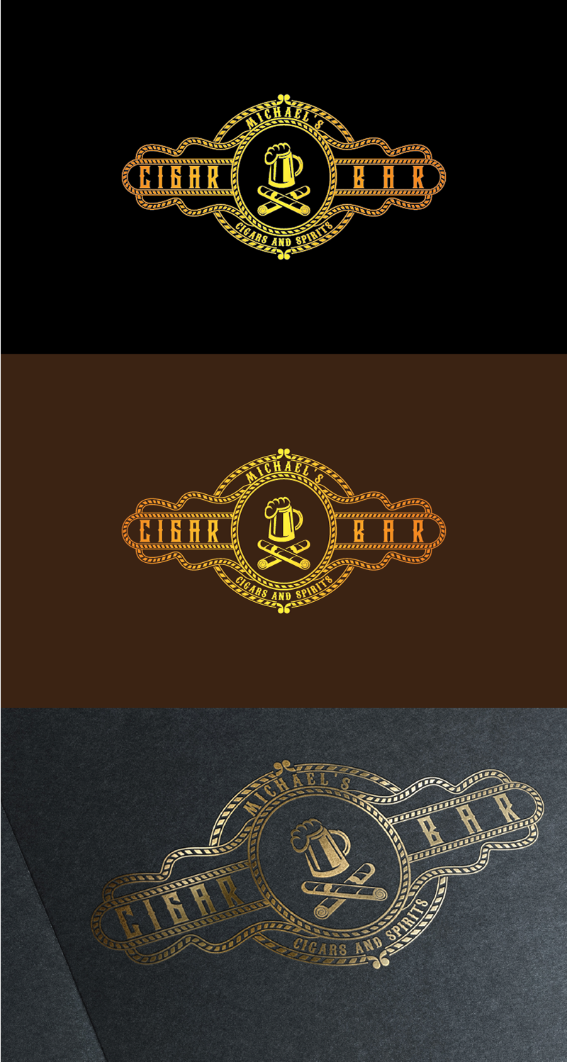 Masculine, Serious, Hospitality Logo Design for Michael's Cigar Bar ...
