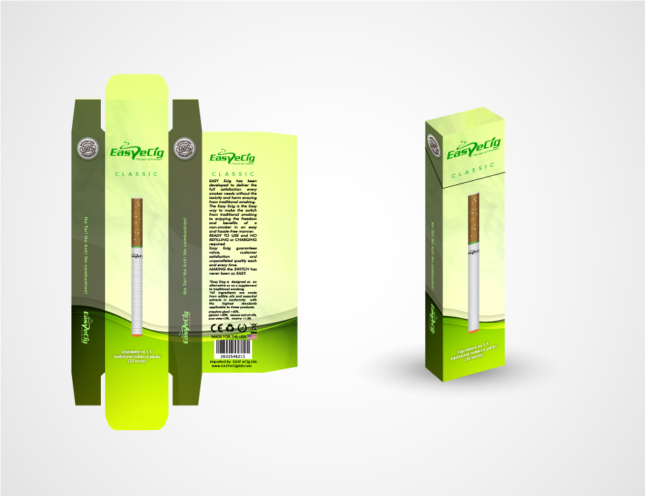Modern, Colorful, Cigarette Packaging Design for EASY eCig Ltd by lionx ...
