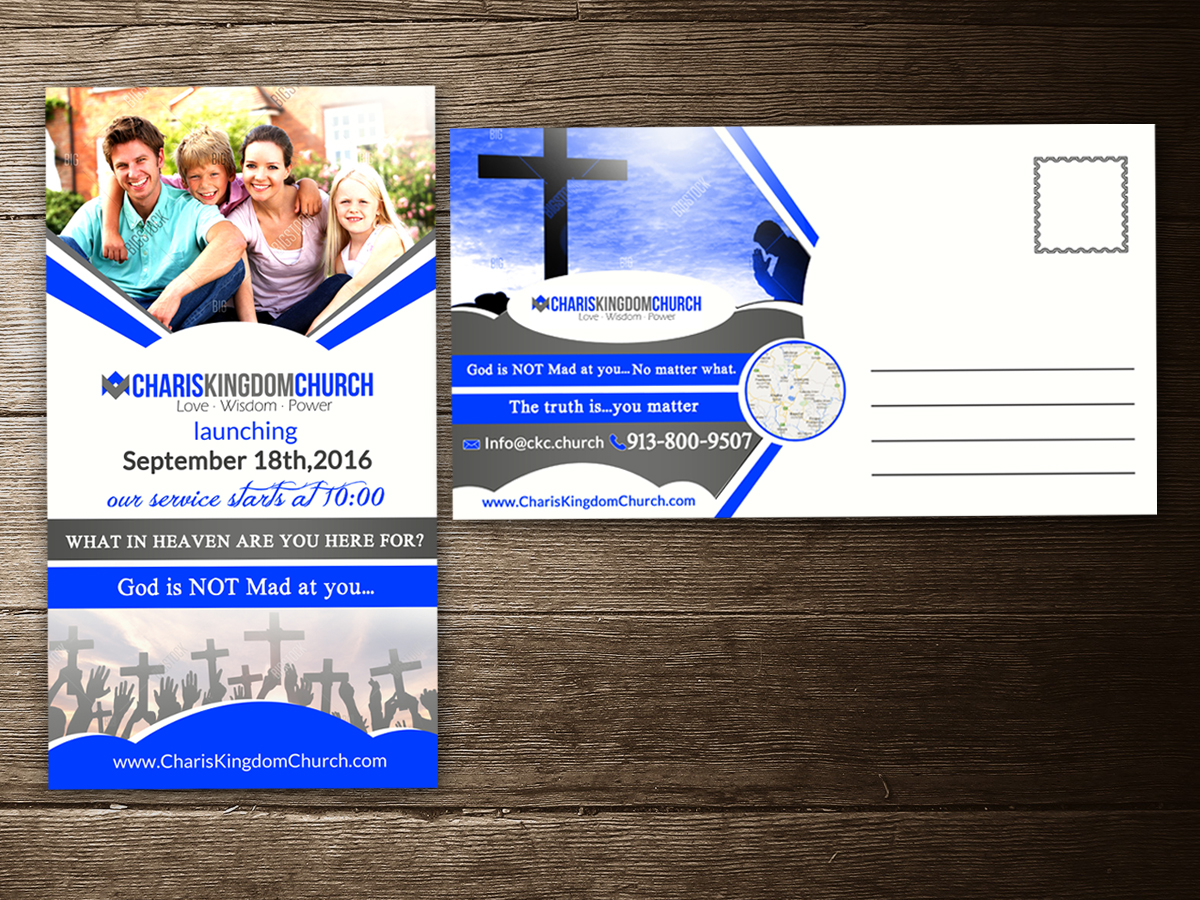 Modern, Bold, Church Postcard Design for a Company by creative.bugs ...