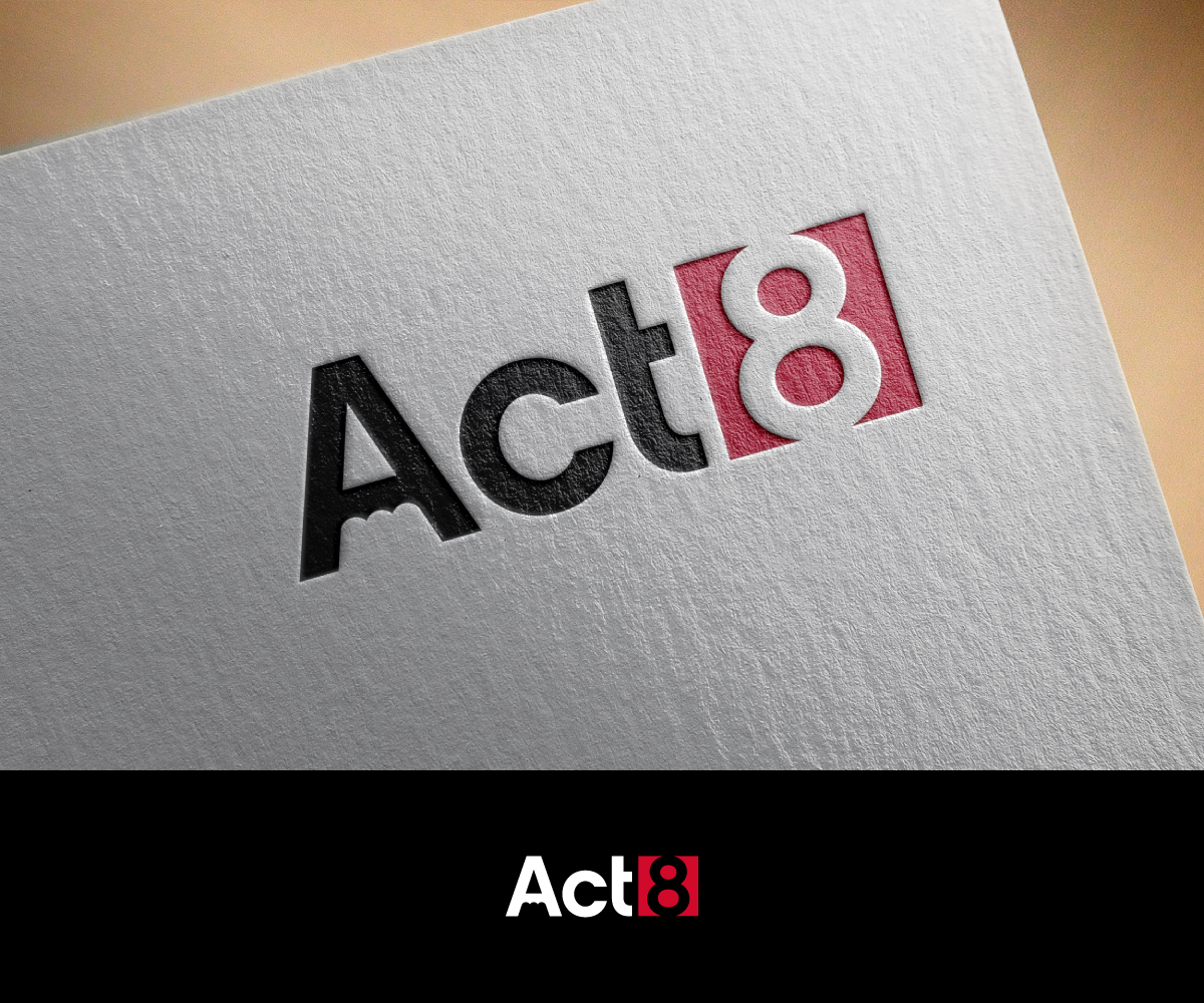 Modern, Upmarket, Consulting Logo Design for Main title: "Act8" or "Act8 Design". Optional ...