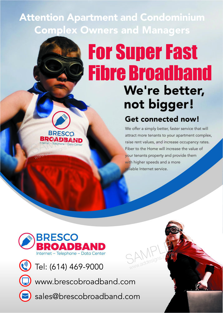 Serious, Modern, Internet Flyer Design for Bresco Broadband by the ...