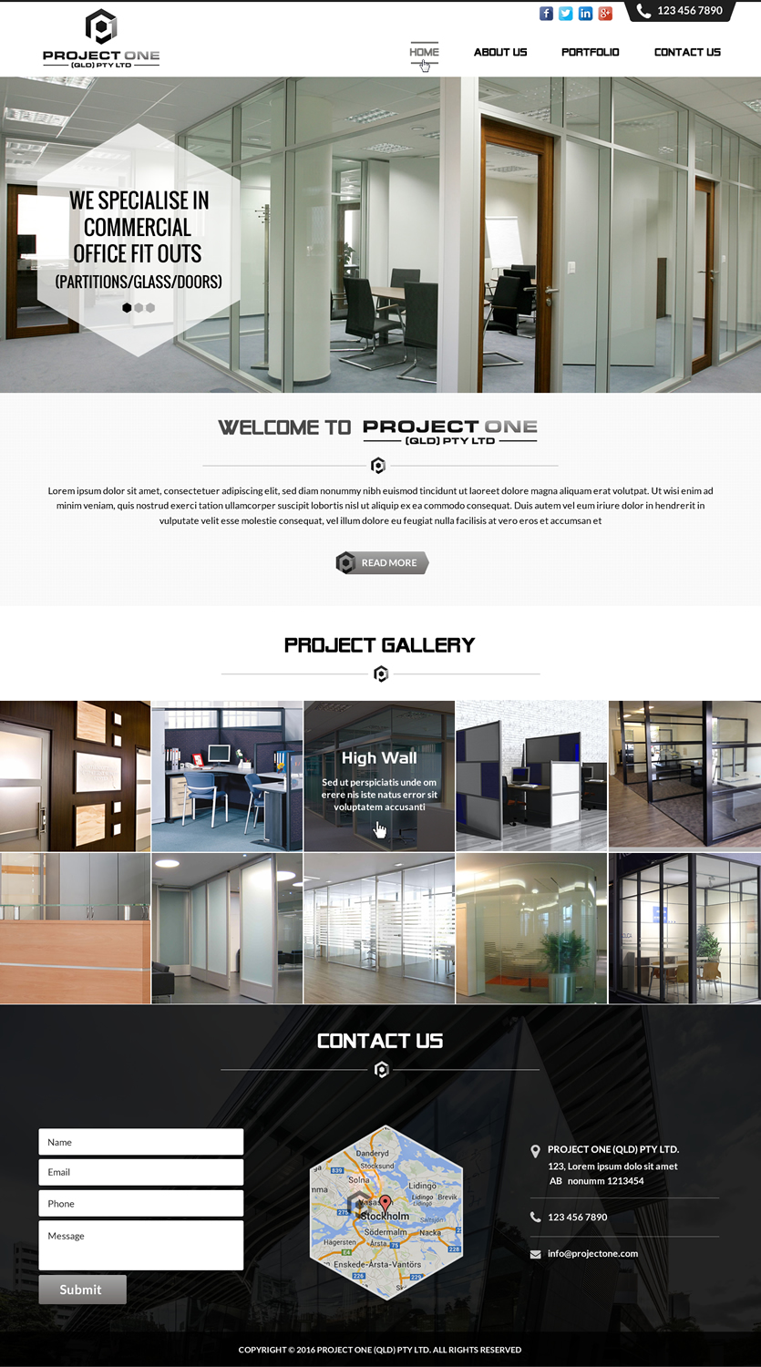 Elegant, Playful, Construction Web Design for a Company by Sbss ...