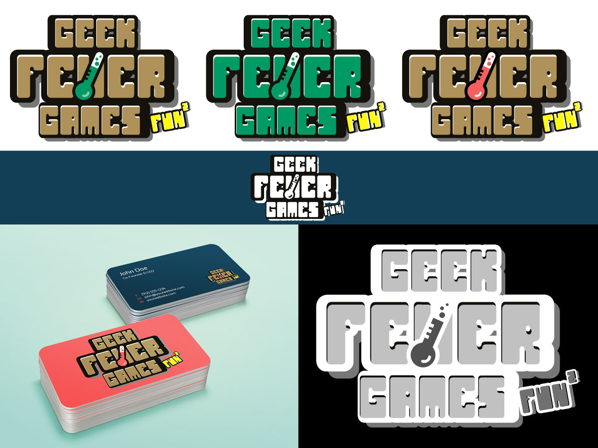 Modern, Colorful, Games Logo Design for Geek Fever Games by JK | Design ...