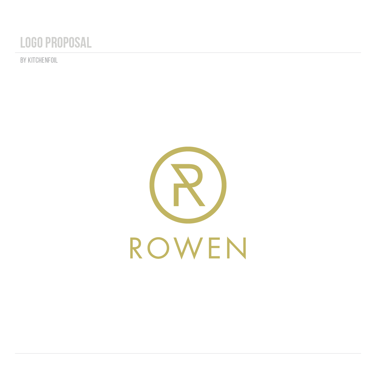 Serious, Modern, Fashion Logo Design for ROWEN by Kitchenfoil | Design ...