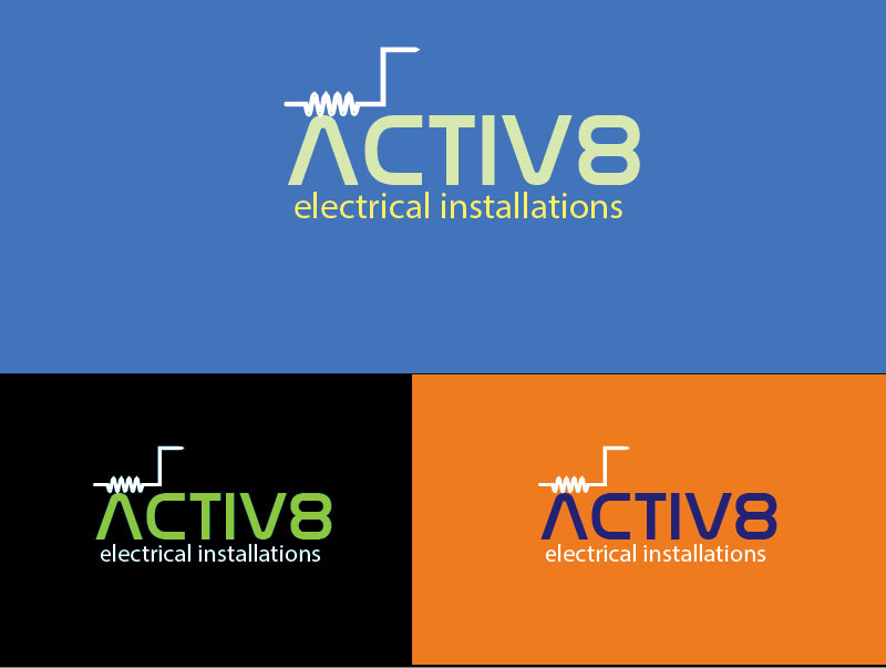 Professional, Masculine, Electrical Logo Design for Activ8 electrical ...