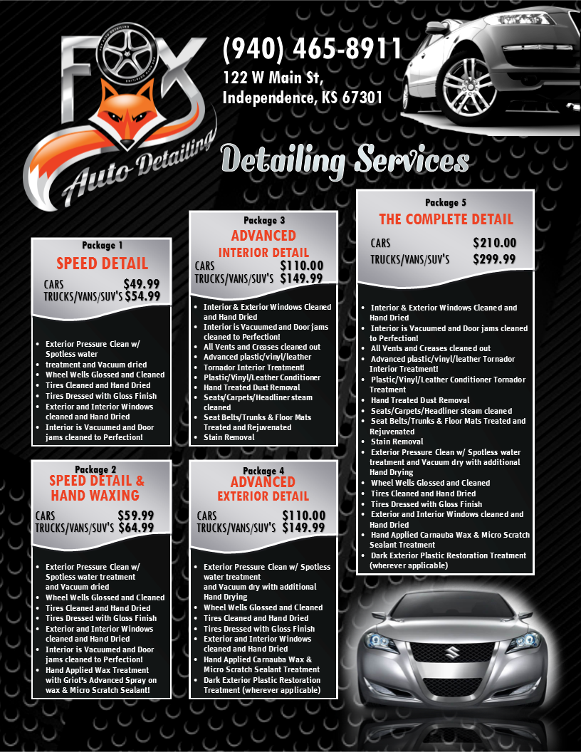 Car Detailing Flyer Ideas