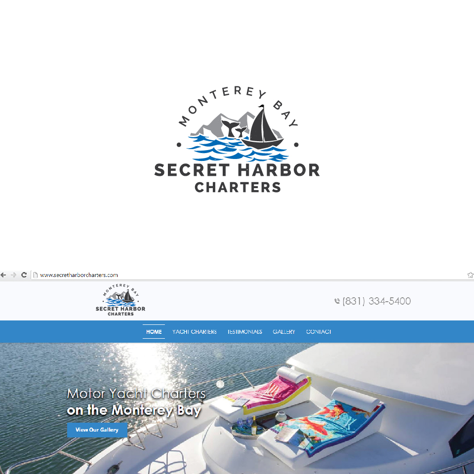 Bold, Modern Logo Design for SECRET HARBOR CHARTERS - Monterey Bay by ...
