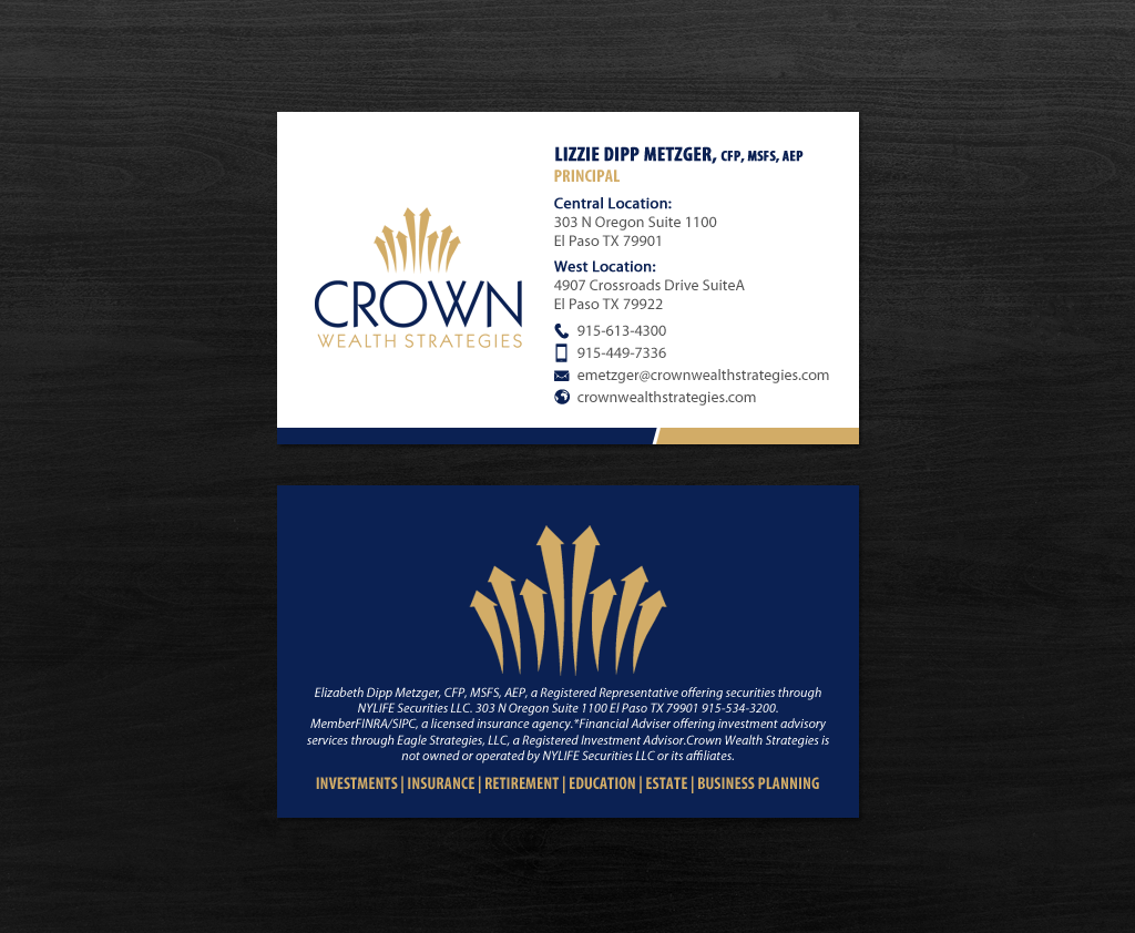 Elegant, Upmarket, Financial Planning Business Card Design for a ...