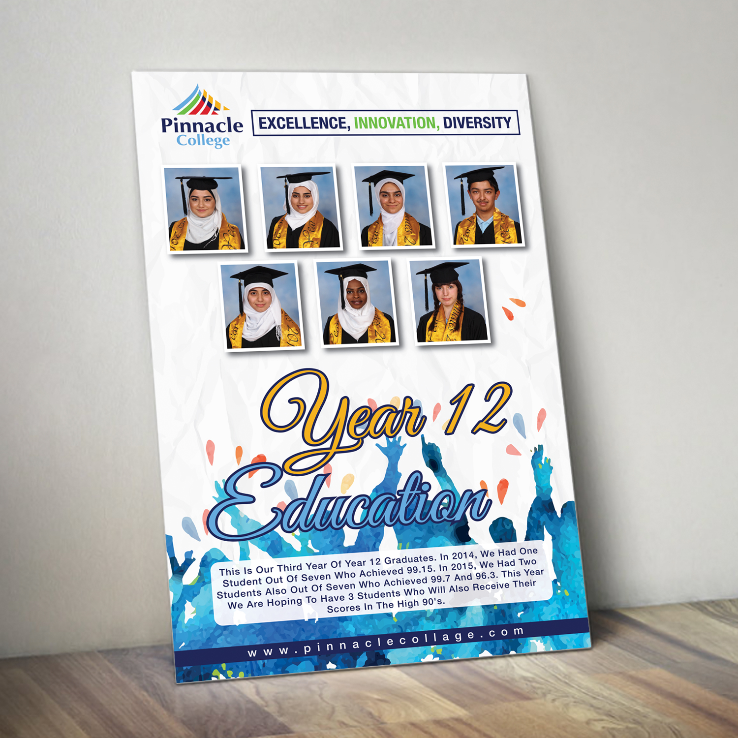 Bold, Modern, Education Poster Design for Pinnacle College by Kreative ...