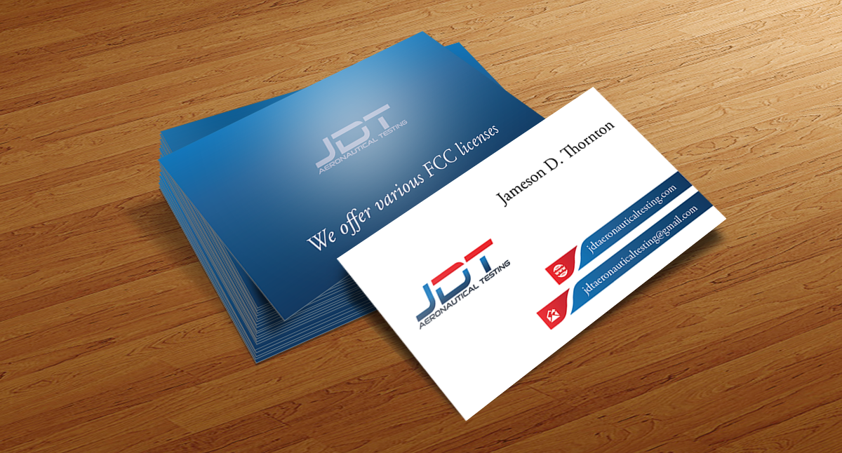 Serious, Colorful, Business Business Card Design for JDT Aeronautical ...