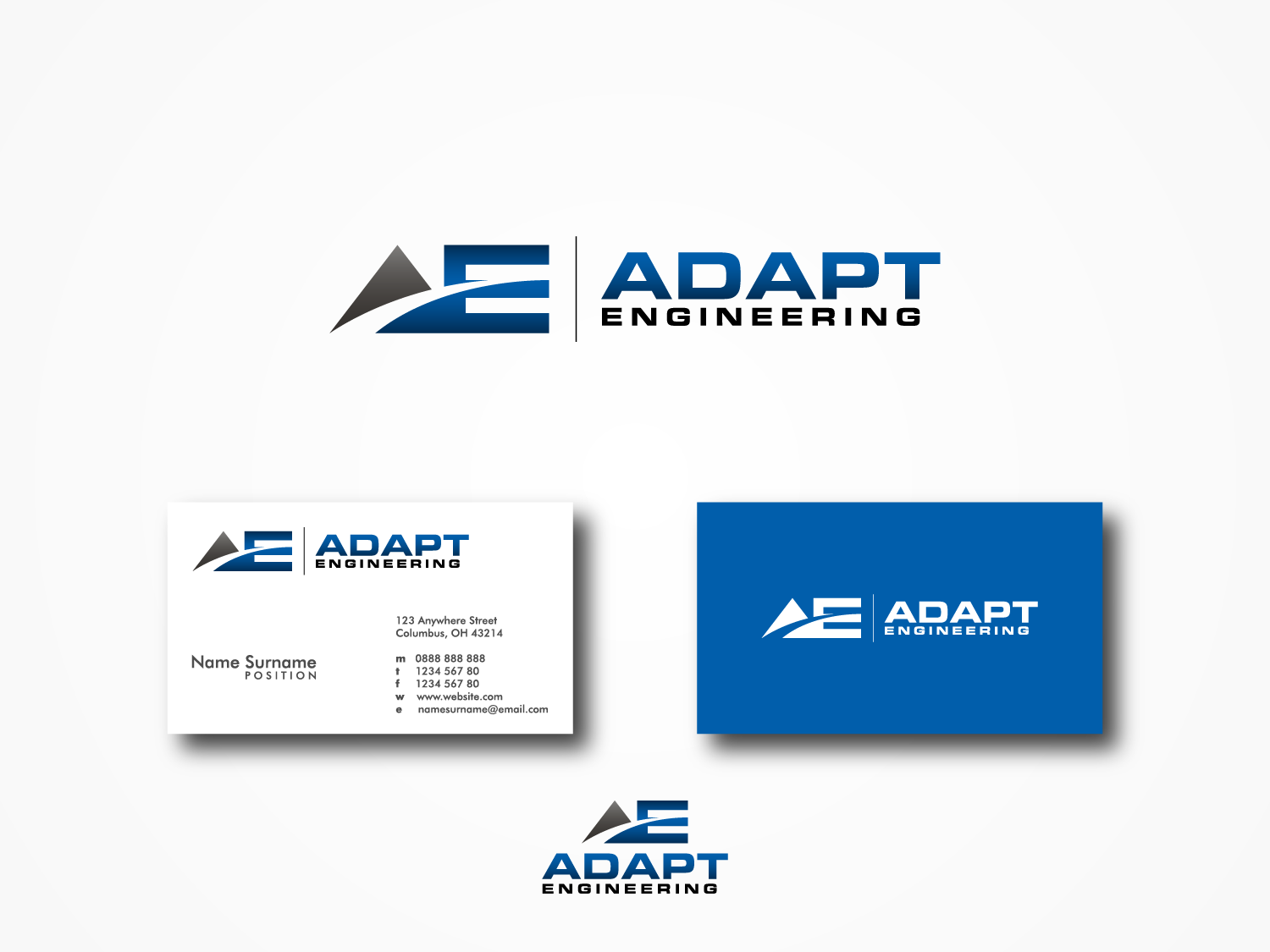 Bold, Serious, Engineering Logo Design for Adapt Engineering or "AE ...