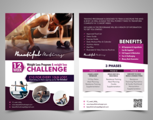 12 Week Weight Loss Program & weight loss challenge postcard/flyer | 35 ...