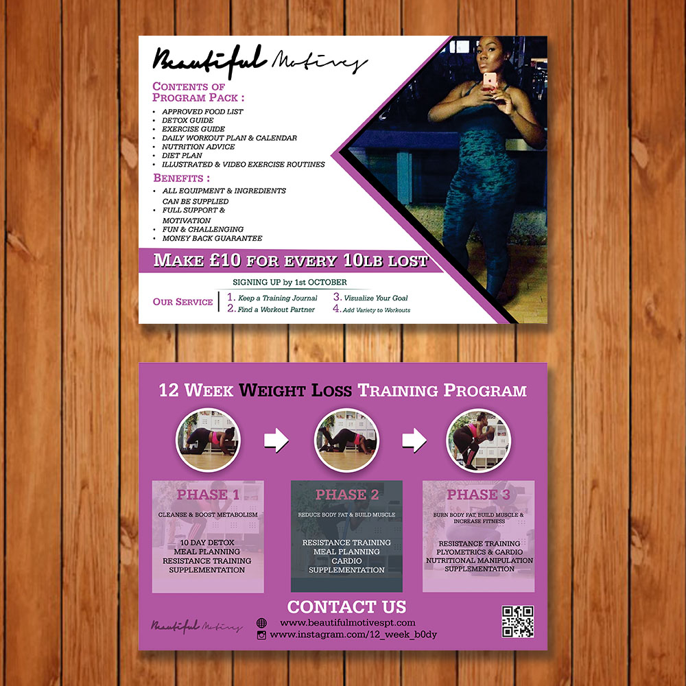 Serious, Modern, Fitness Flyer Design for Beautiful Motives by ESolz ...