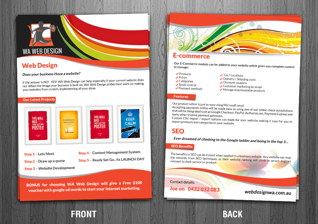 Brochure Design for The WA Computer DR by ESolz Technologies | Design ...