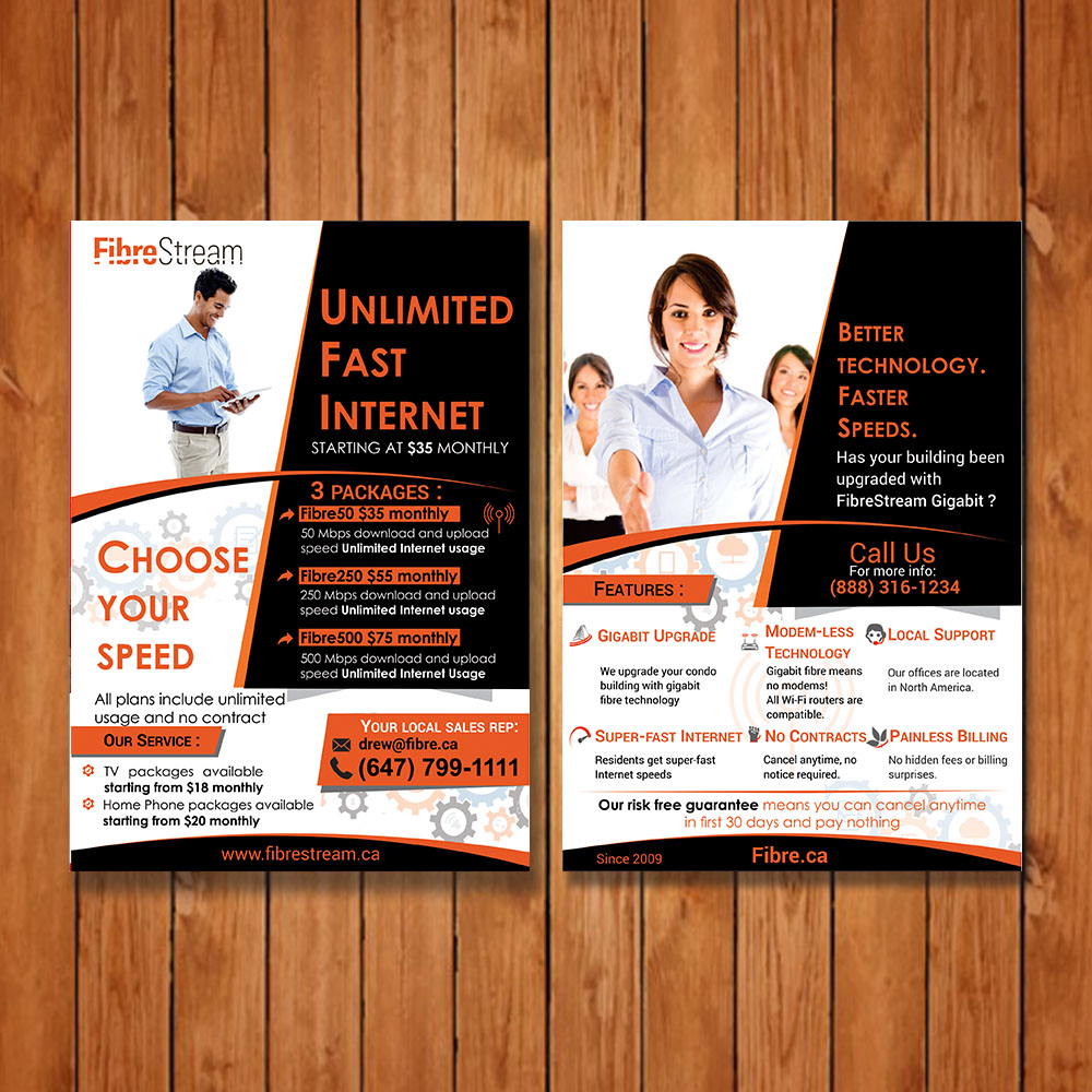 Bold, Playful, Telecommunications Flyer Design for a Company by ESolz ...