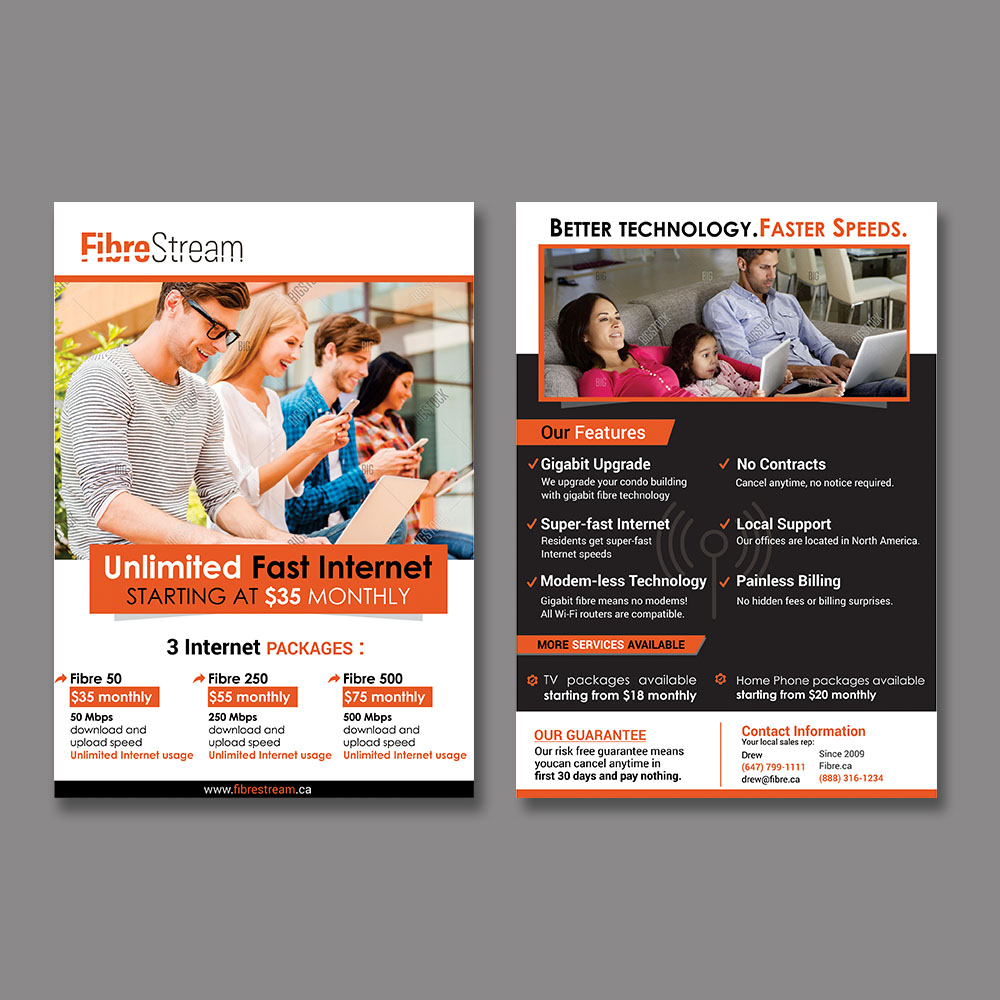 Bold, Playful, Telecommunications Flyer Design for a Company by ...