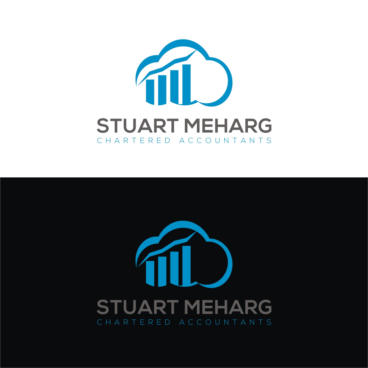 Modern, Upmarket, Accounting Logo Design for Stuart Meharg, Chartered ...