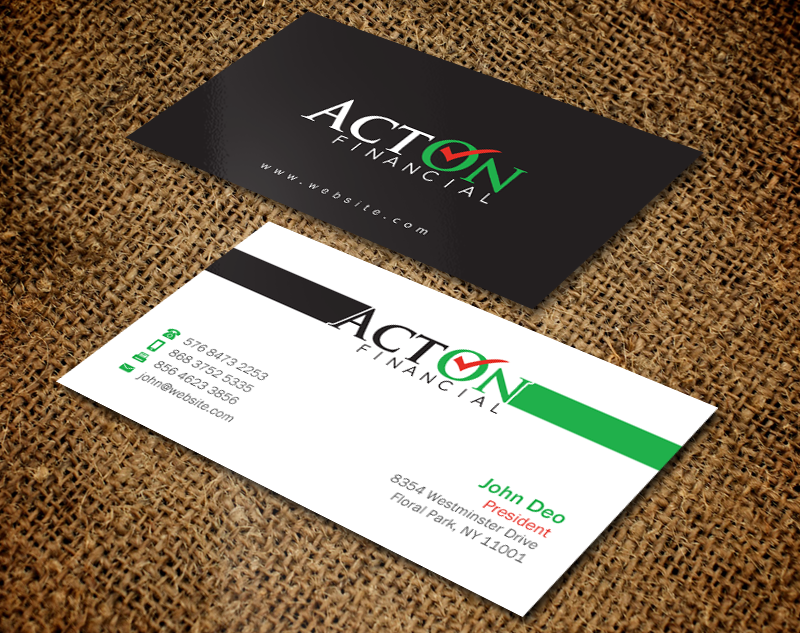 Bold, Modern, Accounting Stationery Design for ActOn Financial by Brand ...